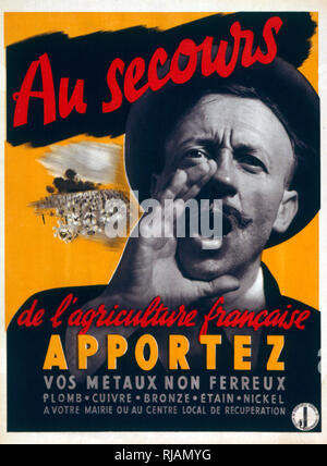 Propaganda poster for the French Vichy region, during world war two ...
