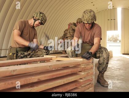 Seabees Build SWA-Hut Stock Photo - Alamy