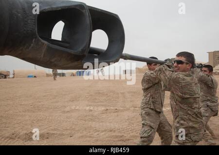 A U.S. Army M109-A6 Paladin Self-Propelled Howitzer operated by A ...