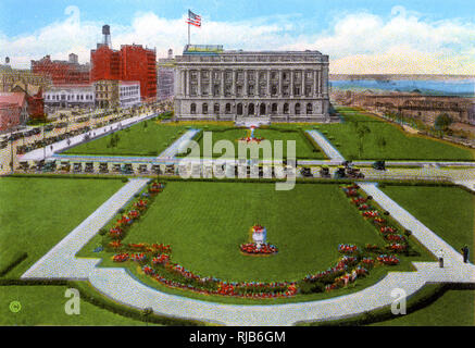 Ohio, Cleveland. Cuyahoga County Court House. Statue of Thomas ...
