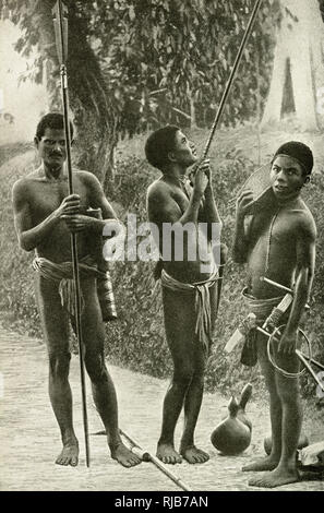 Three Sakai tribesmen, Malay States, South East Asia Stock Photo - Alamy