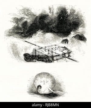 Illustration by Kenny Meadows to The Tempest, by William Shakespeare ...