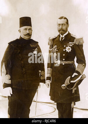 The HMS Medina at Port Said, Egypt, with King George V and Queen Mary ...