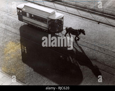 Manx transport Horse Drawn tram douglas isle of man IOM Stock Photo - Alamy
