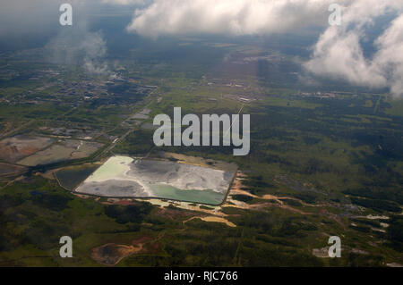 Slag storage, sewage treatment plant for ore processing plant Stock ...