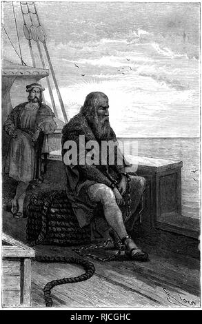 Columbus In Chains Stock Photo - Alamy