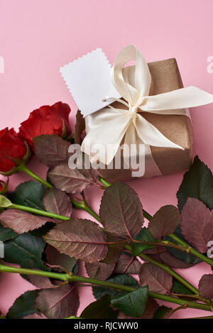 Note And wooden clothespins red heart Valentine's day and red sheet of ...