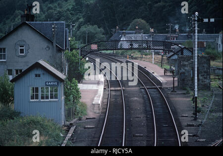 British Rail Garve railway station on the Kyle of Lochalsh Line ...