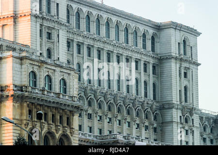 Detail view of the Palace of Parliament (Palatul Parlamentului) in ...