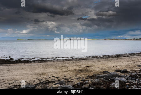 Clew Bay with some of its famous drumlins from Bertra Beach near ...