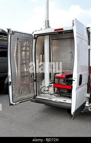Van for emergency situations with portable power unit Stock Photo - Alamy