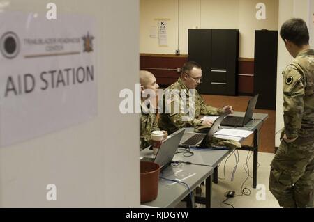 Soldiers with Headquarters and Headquarters Battalion, I Corps, file ...