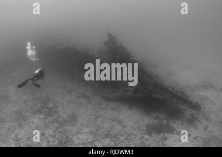 Rhone wreck Tortola British Virgin Islands BVI, underwater, scuba Stock ...