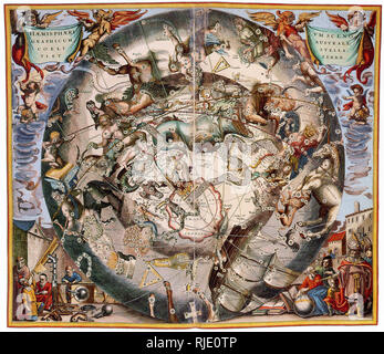 Andreas Cellarius - celestial map Stock Photo - Alamy