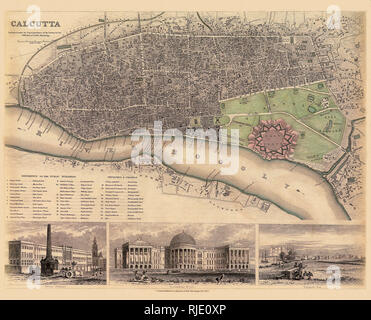 19th century Map of India Stock Photo - Alamy