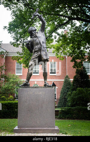 The Signer statue, Philadelphia Stock Photo - Alamy