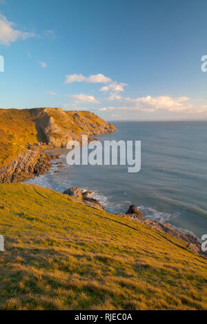Pobbles Bay near Three Cliffs Bay, looking eastwards along the ...