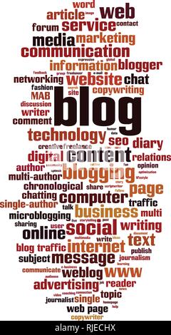 Blog word cloud concept. Vector illustration Stock Vector Image & Art ...