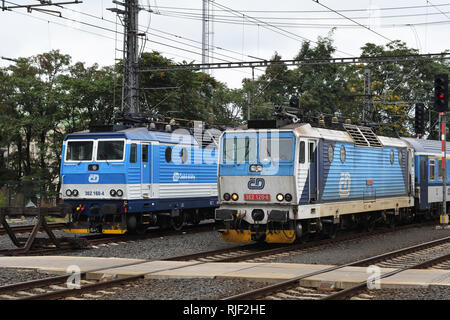 class 362 electric locomotive;prague main station;czech republic Stock Photo - Alamy