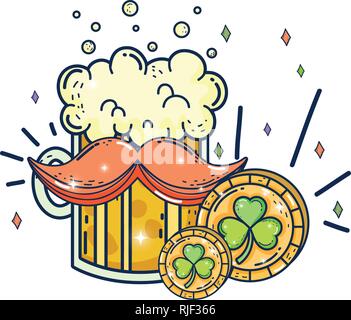 jar beer and clovers coins saint patrick day Stock Vector Image & Art ...