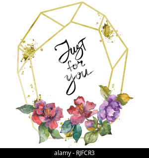 Red and purple camelia floral botanical flower. Wild spring leaf ...