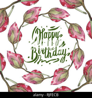 Pink lotus foral botanical flower. Wild spring leaf wildflower isolated ...