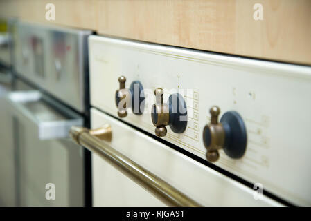 Brand new never used gas stove in appliance retail store Stock Photo ...