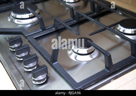 Brand new never used gas stove in appliance retail store Stock Photo ...