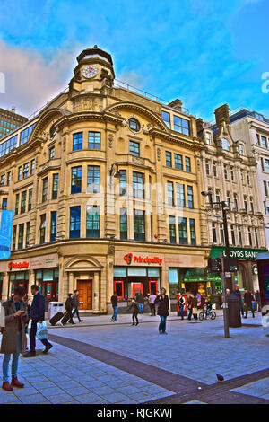 Historic Principality Building Society building, Queen Street, Cardiff ...