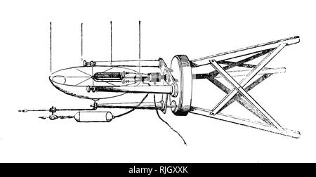 An engraving depicting the mechanism of the Drummond Light (limelight ...