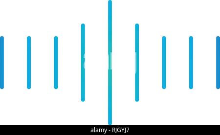 Linear sound or voice floating media wave, soundwave icon. Minimalistic ...