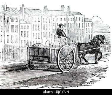 Illustration of a street sweeper Stock Photo - Alamy