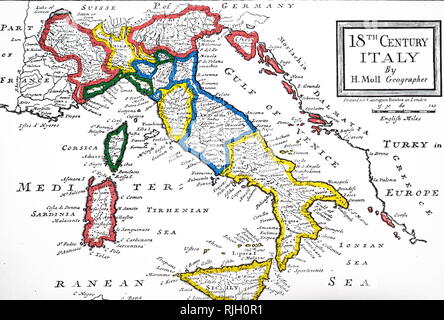 Historical map of Italy Stock Photo - Alamy