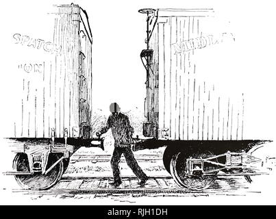 Coupling railroad cars with a link-and -pin coupler. The accident rate ...