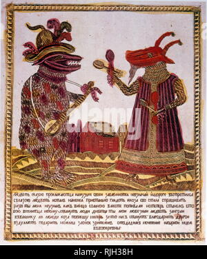 Traditional Russian woodcut illustration, circa 1820 Stock Photo - Alamy