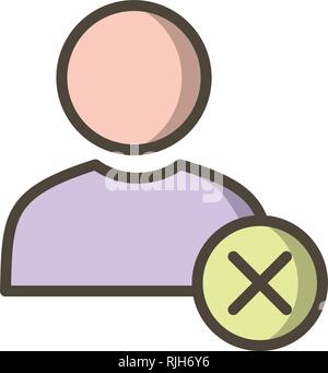 Remove User Vector Icon Sign Icon Vector Illustration For Personal And ...