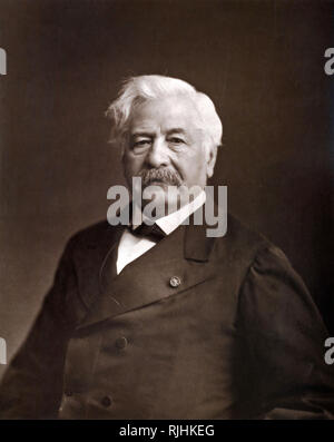 Ferdinand de Lesseps (1805-1894). French diplomat and entrepreneur. Lesseps with his family ...