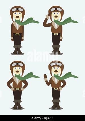 Air crew avatars. Airline pilot, ship captain, stewardess, flying ...