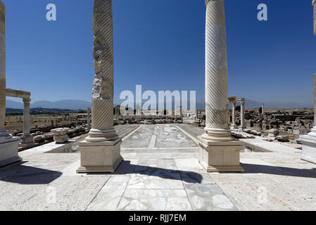 Spiral fluted columns of Temple A which is a prostyle temple of ...