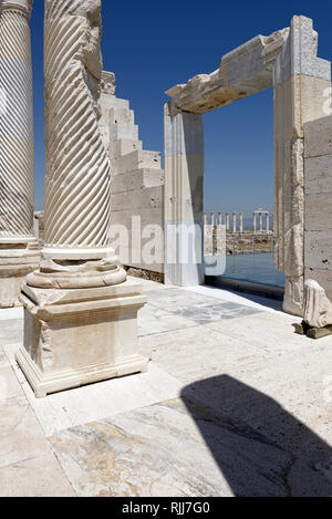Spiral fluted columns of Temple A which is a prostyle temple of ...