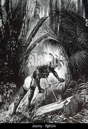 A woodcut engraving depicting Native Americans, Florida. Dated 16th ...