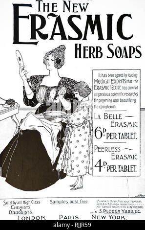 An advert for Erasmic soap. Dated 19th century Stock Photo - Alamy