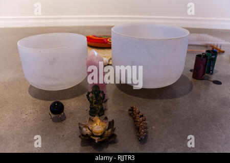 Various colorful musical instruments drums in asia street market near ...