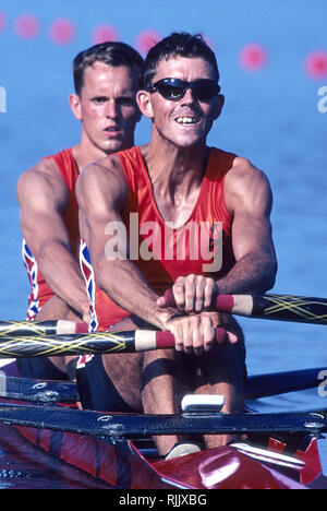 Atlanta, USA. Silver medalist NED LM2X, Pepijn AARDEWIJN , Maarten RUPS ...