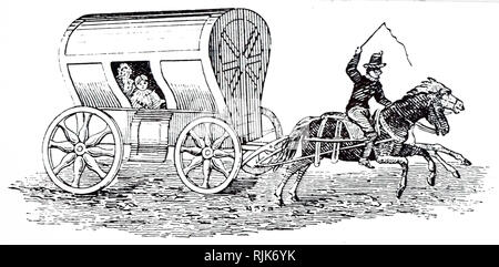 An engraving depicting a 17th-century coach. Dated 19th century Stock ...
