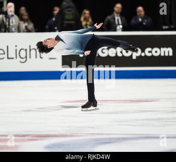 Vincent Zhou performs during the men's short program at the Skate ...
