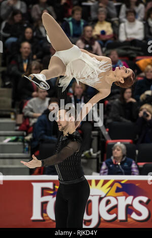 Tarah Kayne and Danny O'Shea skate during the pairs short program at ...