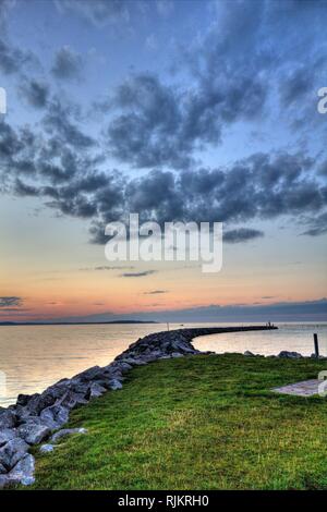 Sunset at Elk Rapids, Michigan Stock Photo - Alamy