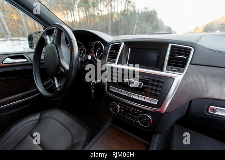 Simple yet stylish and balanced interior of a modern car Stock Photo ...