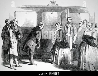Queen Victoria and Prince Albert, attended by George Hudson (1800-1871 ...